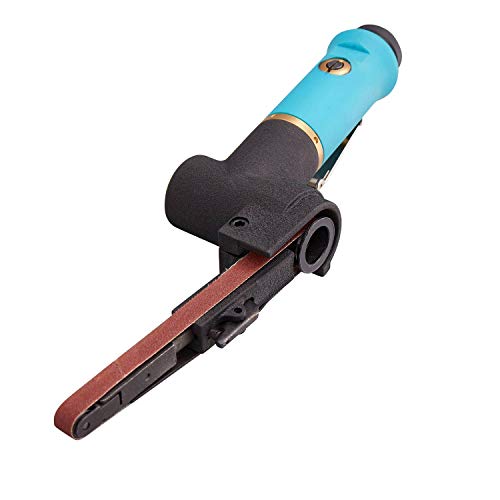 Minimprover Pneumatic Tool Air Belt Sander,1/4" Air Inlet,Air Belt Sander (3/8" x 13") with 12pc Belts (#40,#60,80#,120#),3/8" Air Belt Grinder For Aluminium, Iron, Steel And Etc. Metal Polishing