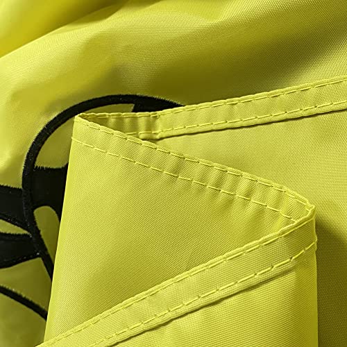 Hypoth Embroidery Double Sided Gadsden Flag 3x5 Outdoor- 340D Heavy Duty Nylon Dont Tread On Me Flags Banner- Libertarian Flag Canvas Header with Powerful Snake