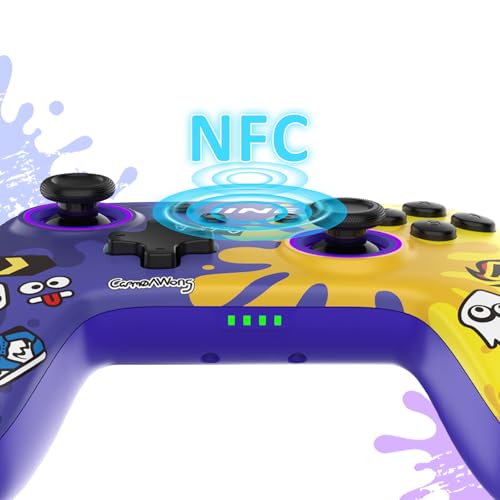 IINE Wireless Game controller for Nintendo Switch, Graffiti Gamepad Compatible with Switch/Oled, Wake Up, Vibration and TURBO Function
