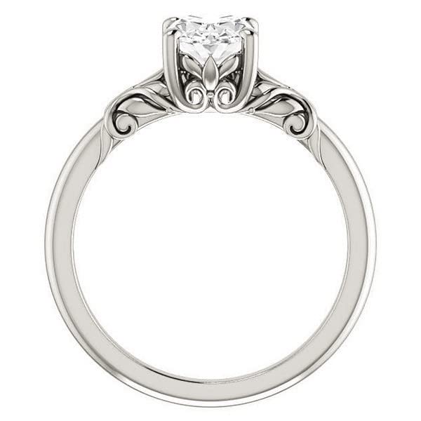 JEWELERYN 3 CT Oval Colorless Moissanite Engagement Ring Set for Women/Her, Wedding Bridal Ring Set,Eternity Sterling Silver Solid Diamond Solitaire Prong Anniversary Promise Gifts for Ring (7.5)