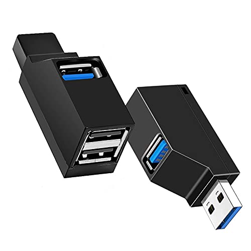 KJHD USB 3.0 Adapter Extender Mini Splitter Box 3 for PC Laptop Mobile Phone High Speed U Disk Reader (Color : Black)