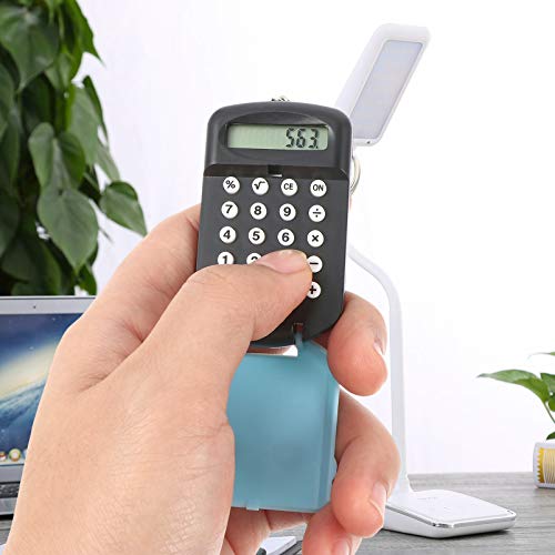 TOYANDONA 2pcs Mini Calculator Keychain Portable Cute Cartoon Calculator Electronic Pocket Calculator with Key Ring for Children Students School Supplies Key Decor (Black)