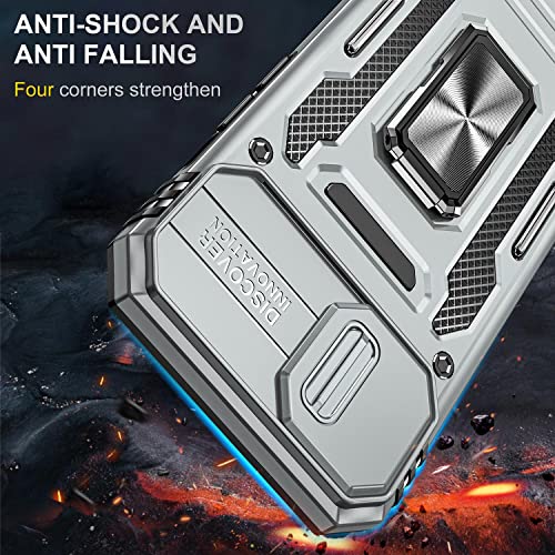 SEFING Phone Case for iPhone 13 Mini Case iPhone 13 Mini Phone Case with Kickstand Ring Holder, with Camera Cover, with Magnetic Car Mount Function, for iPhone 13 Mini (Grey)