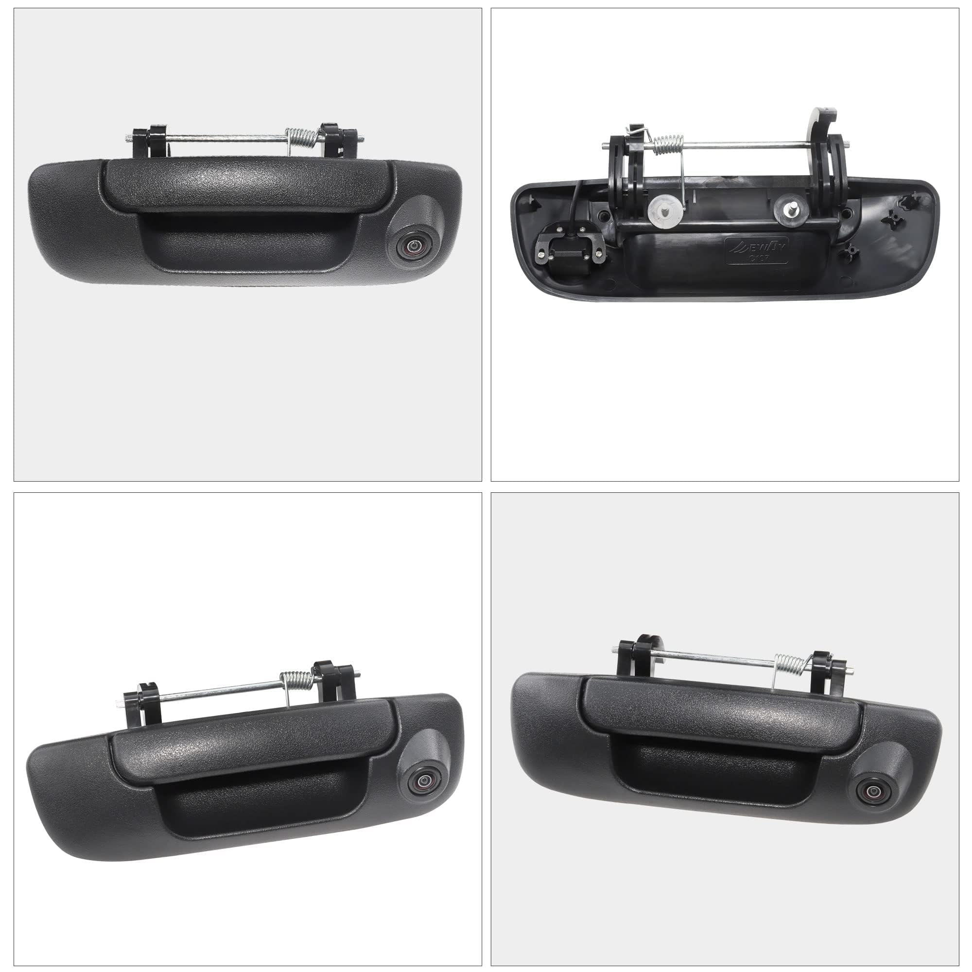 EWAY Tailgate Handle Backup Camera for 2002-2008 Dodge RAM 1500 2500 3500 Tailgate Latch Door Handle Aftermarket Reverse Reversing Back Up Rear View Camera RCA Connector w/ 26FT Extension Harness