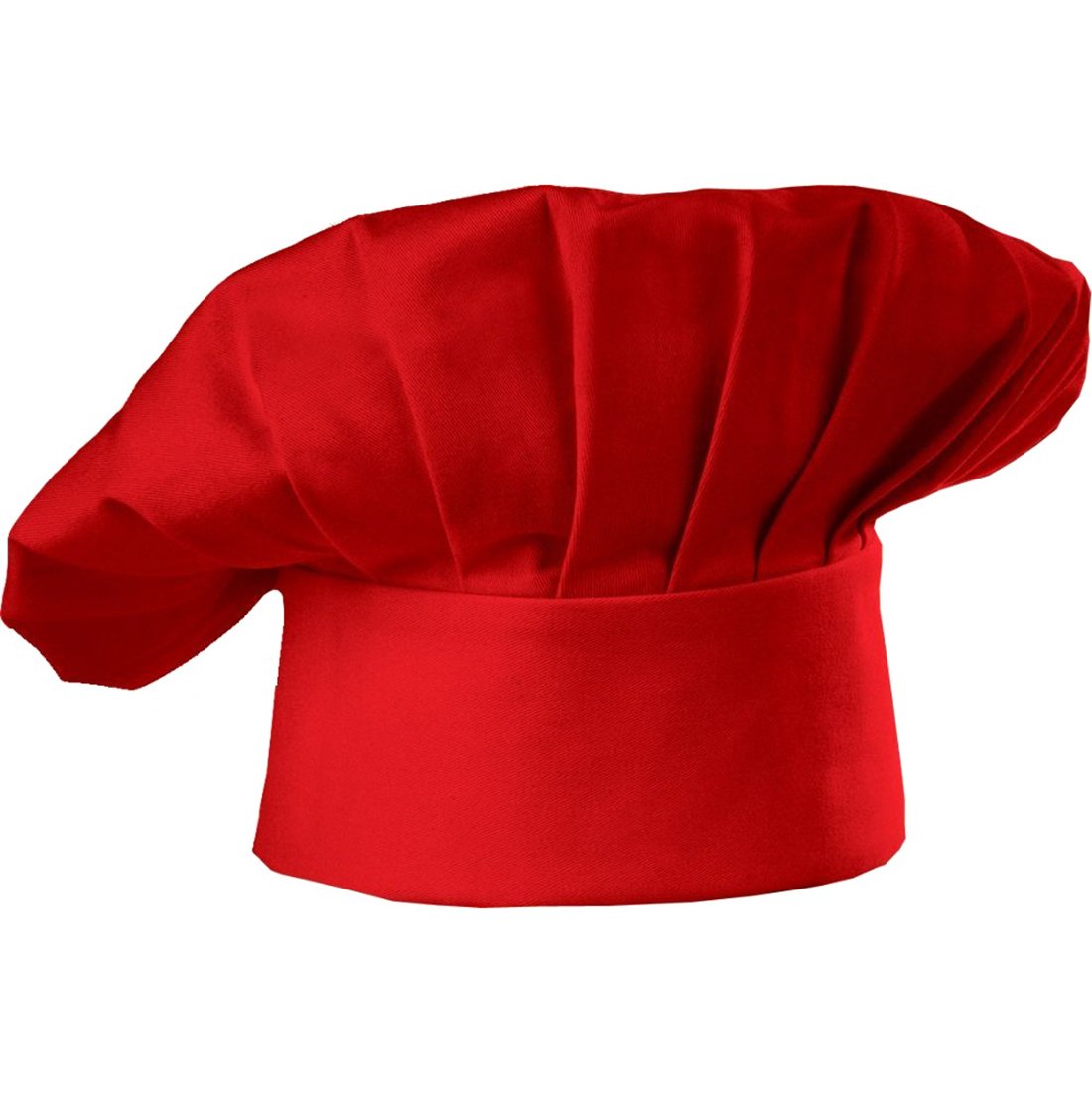 Hyzrz Chef Hat Set of 2 Pack Multicolor Adult Adjustable Elastic Baker Kitchen Cooking Chef Cap (Black and Red)