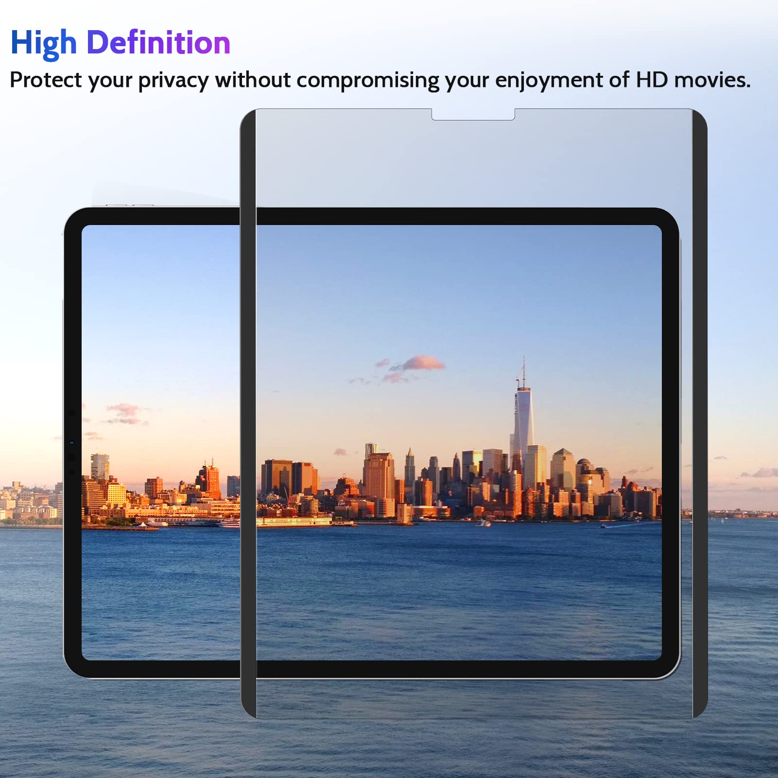 Peslv Magnetic Privacy Screen Protector for iPad Air 5th 4th Generation & iPad Pro 11(2018-2022), Removable Anti Blue Light Glare Spy Private Filter, Black Security Screen