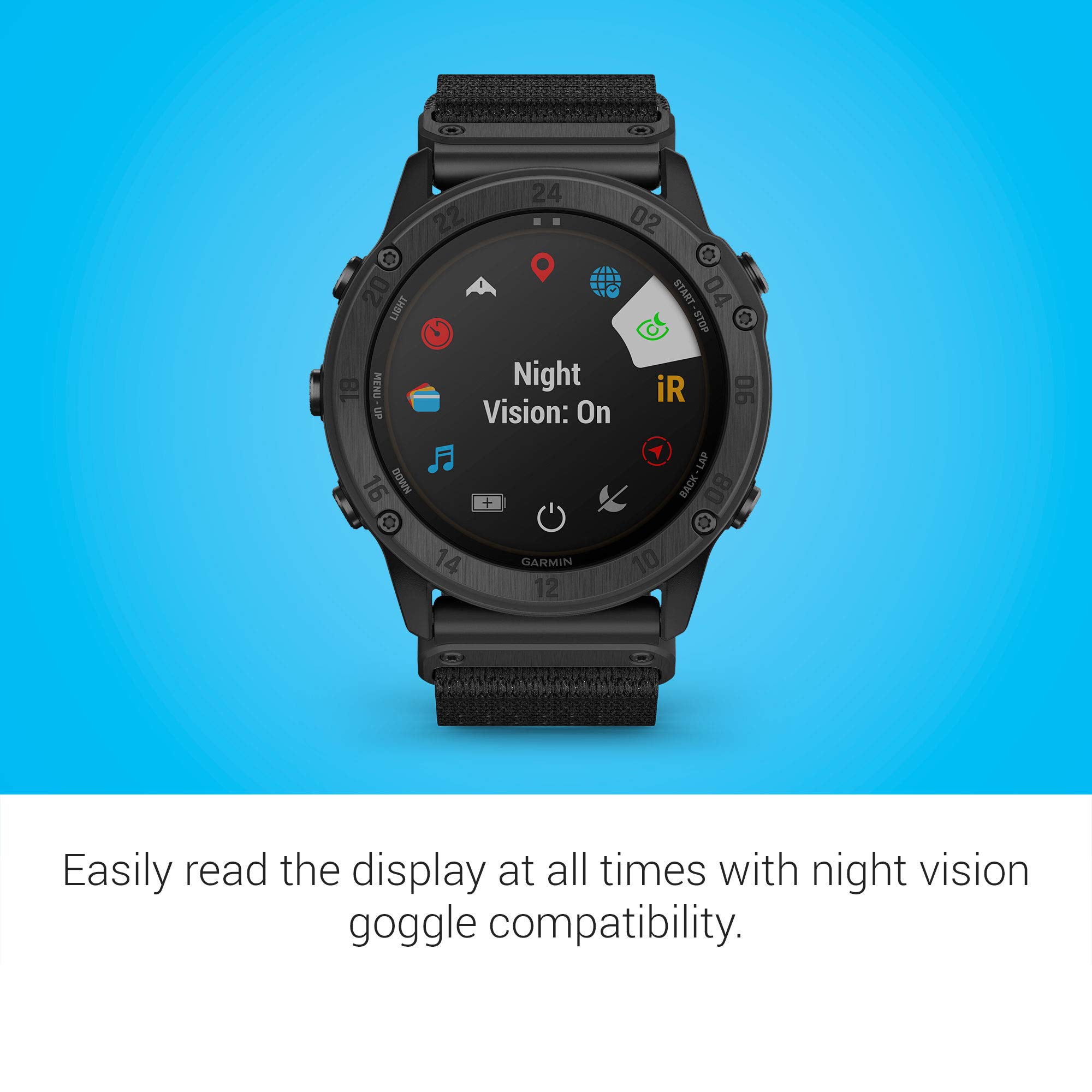 Garmin tactix Delta Solar, Specialized Tactical Watch with Solar Charging Capabilities, Ruggedly Built to Military Standards, Night Vision Compatibility, Black