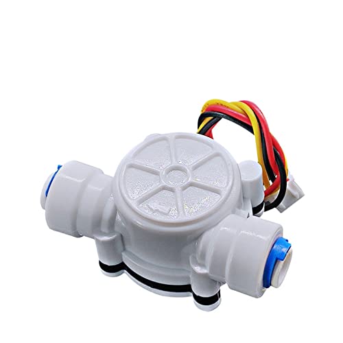 JAERB 1/4" 3/8" PE Pipe Water Flow Sensor 1.75MPa Sensor Coffee Machine Turbine Flowmeter DC5~18V (Size : 3/8")