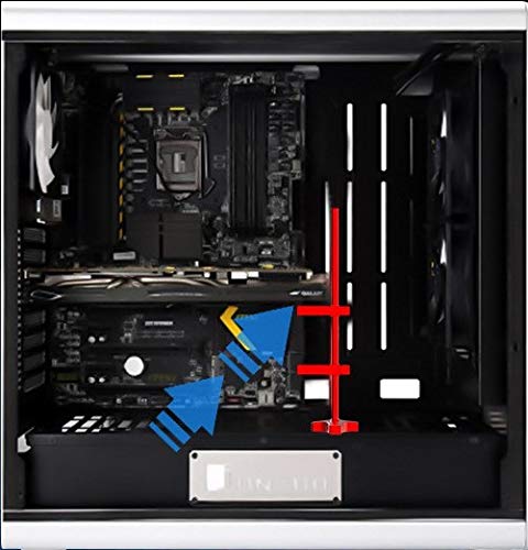 Graphics Card GPU Brace Support,Video Card Sag Holder/Holster/Bracket,Anodized Aerospace Aluminum,Single or Dual Slot Cards (Red)