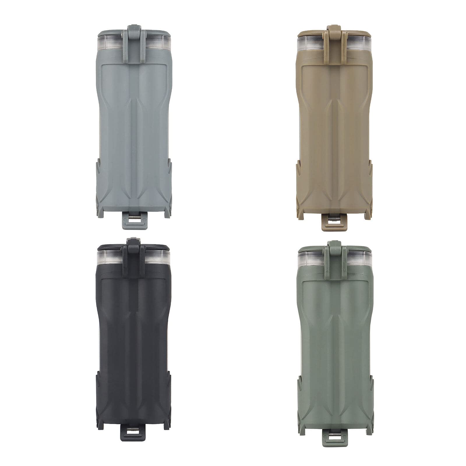 Petyoung Battery Storage Box 2-Hole Waterproof Battery Case for 18650/AA/AAA/CR123 Batteries Easy to Install (Green,)