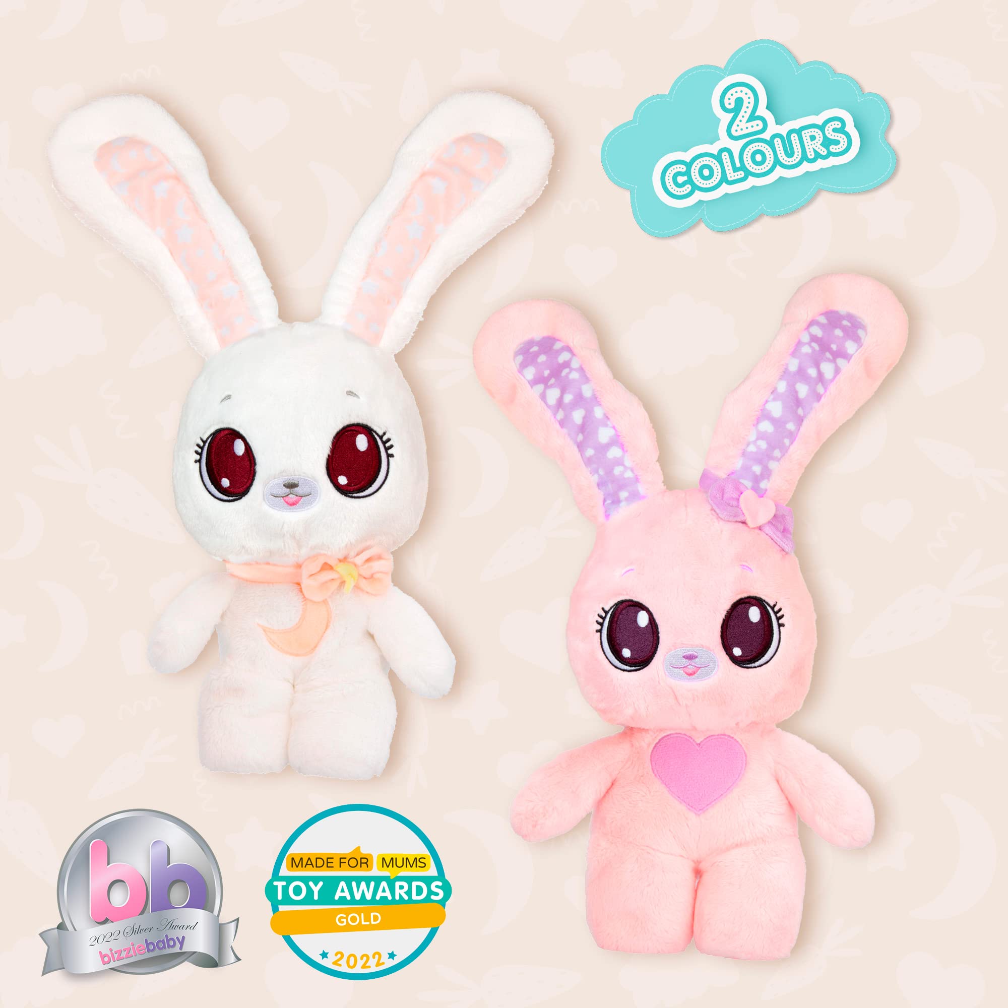 IMC Toys Peekapets Peek-A-Boo- Bunny Pink Plush - Stuffed Animal, Plush Doll - Great Gift for Kids Ages 1-3