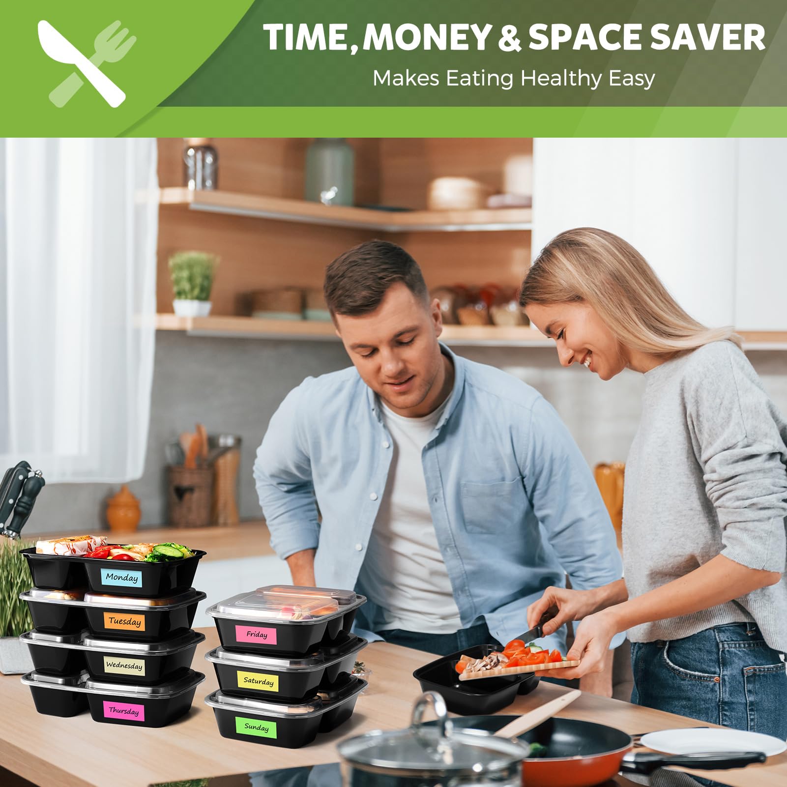 Glotoch 50 Pack 32OZ【2024 Upgrade】Meal Prep Container Microwave Safe,Extra Large &Thick Food Storage Containers With Lids,Durable Bento Boxes BPA-free, Stackable,Dishwasher/Freezer Safe