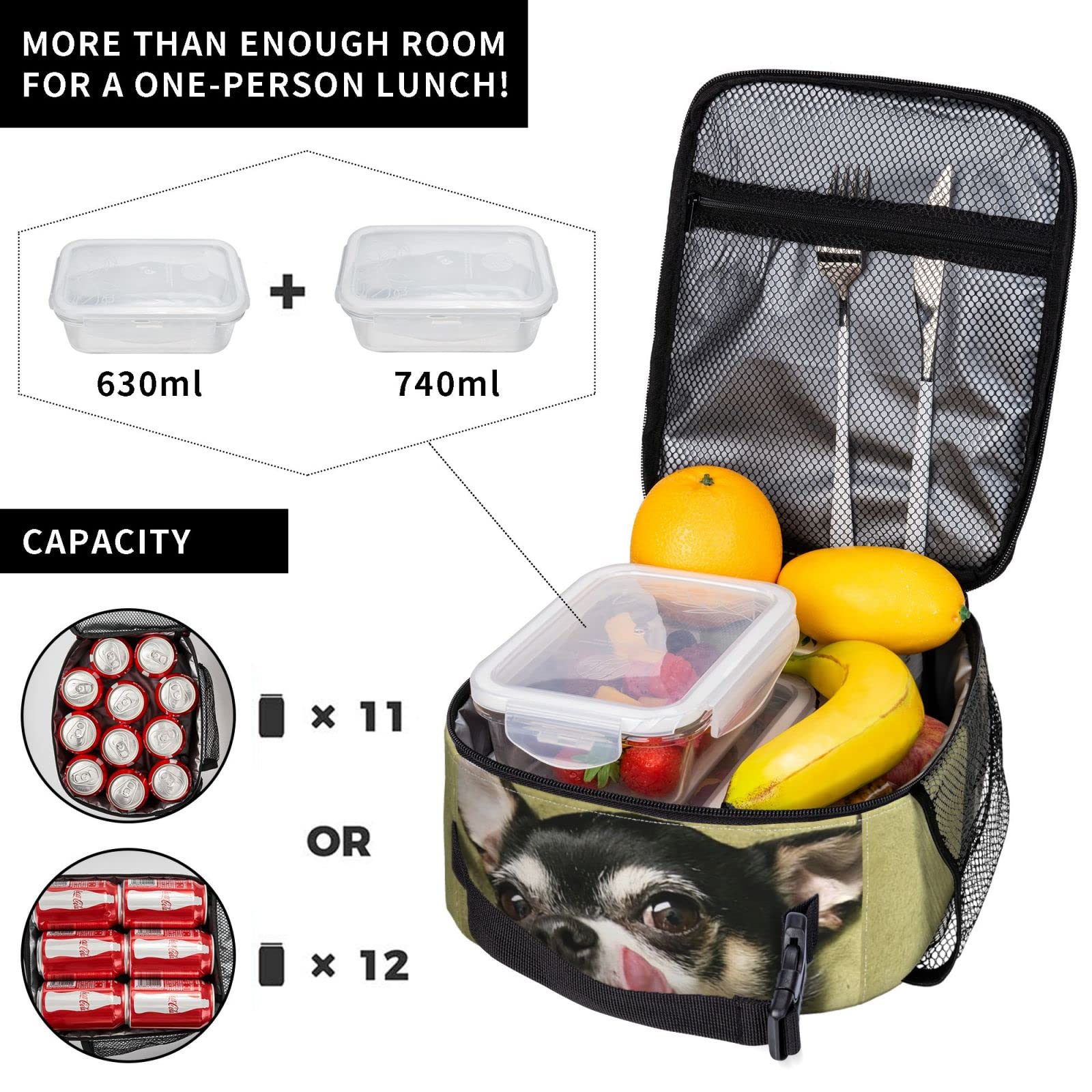 JASMODER Custom Insulated Lunch Box,Personalized Lunch Bag,Reusable Lunchbox Tote For Gifts,Office, Work, Picnic, Hiking