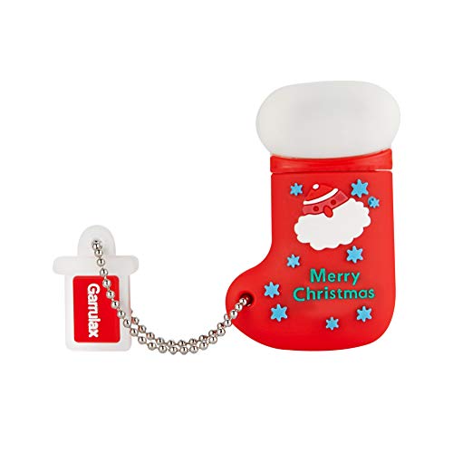 GARRULAX USB Flash Drive, 8GB/16GB/32GB USB 2.0 Memory Stick Data Storage Pendrive Creative Stocking Filler (32GB, Christmas Boots)