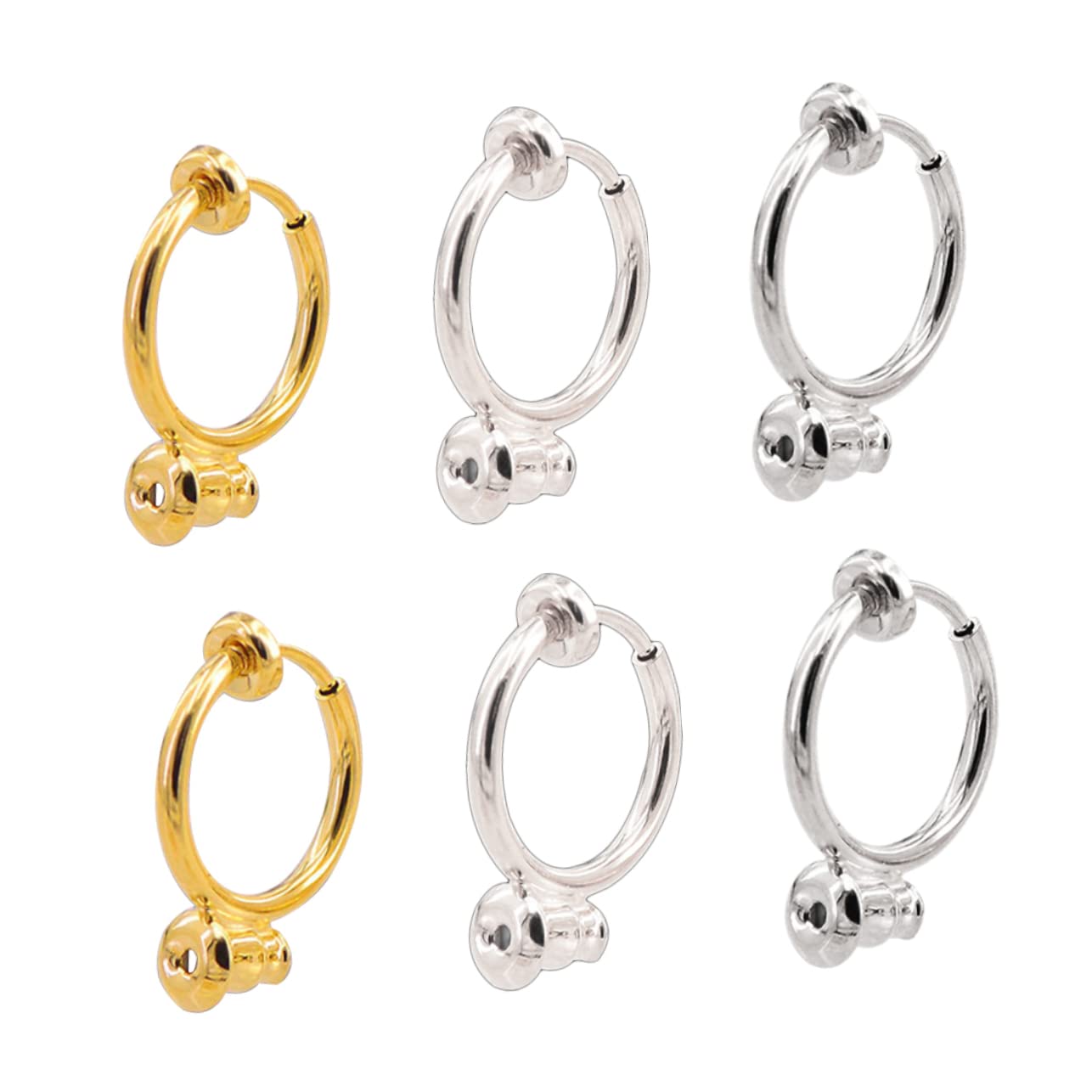 EXCEART 36 Pcs Cuff Earrings Ear Rings Earrings for Unpierced Ears Ear Cuff Piercing Wrap Earrings Ear Cuff Gold Earrings Backs for Studs Silver Ear Cuffs Ear Clips Metal Accessories