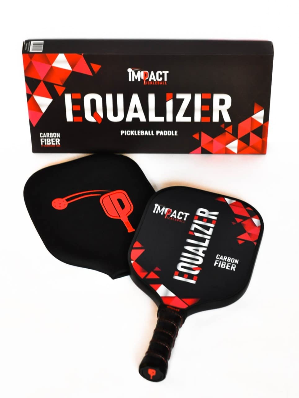 Impact Equalizer Pickleball Paddle - UD Carbon Fiber Face, Dual Polymer Honeycomb Core, Granular Graphene Texture for Spin and Control, 8 oz, 16mm Thick