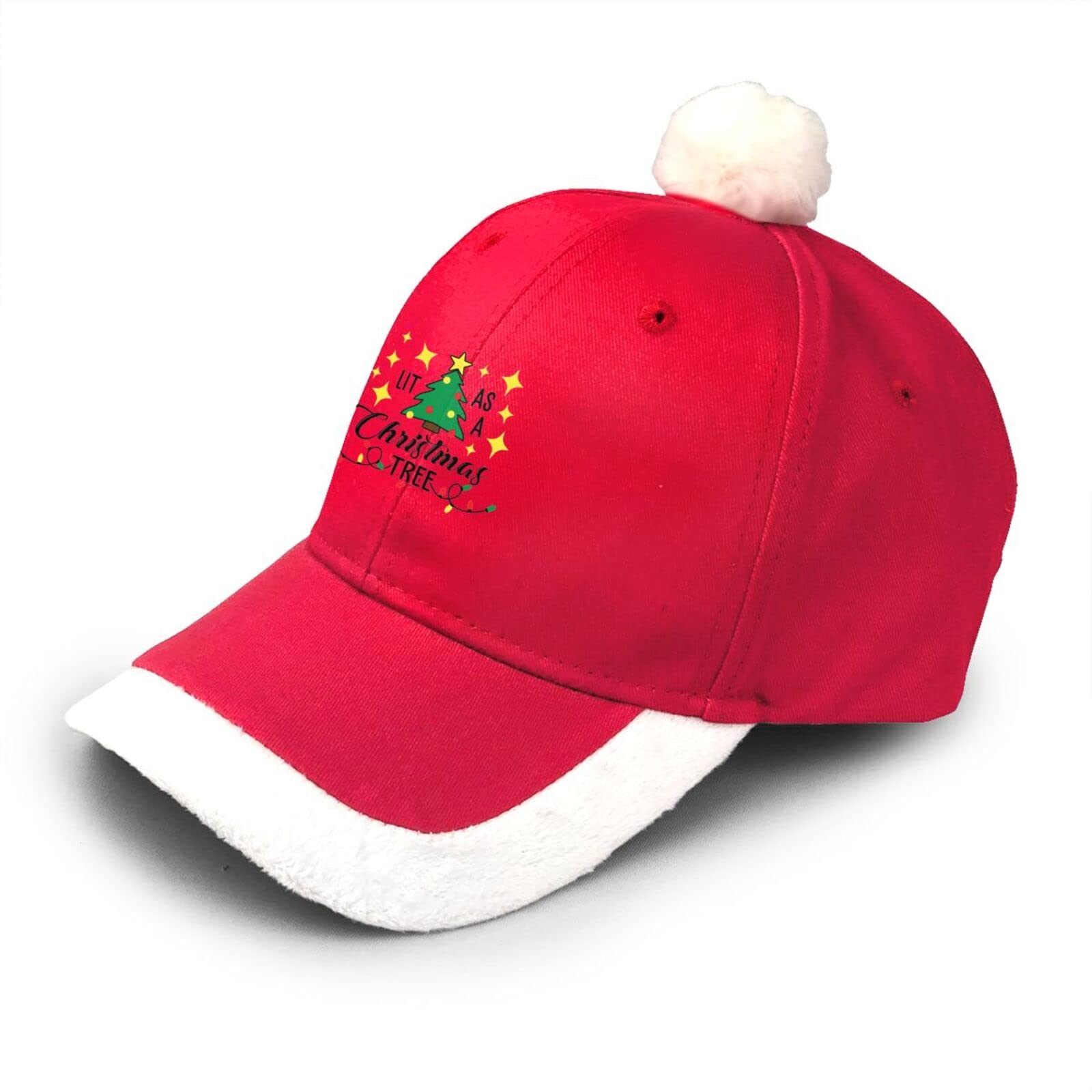 Hujexic Merry Christmas Baseball Hat and Santa Hat Adjustable for Teens Men and Women