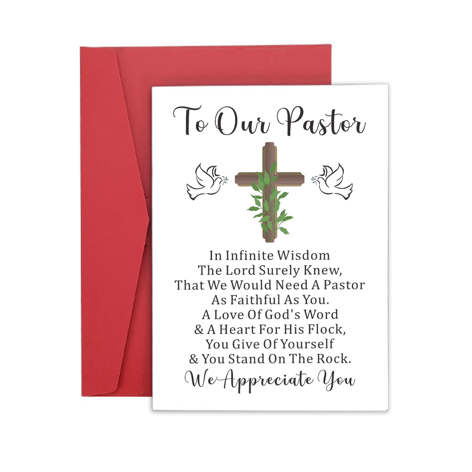 Pastor Appreciation Cards, Pastor Birthday Card for Pastor, Thank You Gifts for Pastor, Pastor Appreciation Gifts for Men Women, Pastor Appreciation Gifts for Priest Pastor Christmas Christian Prayer