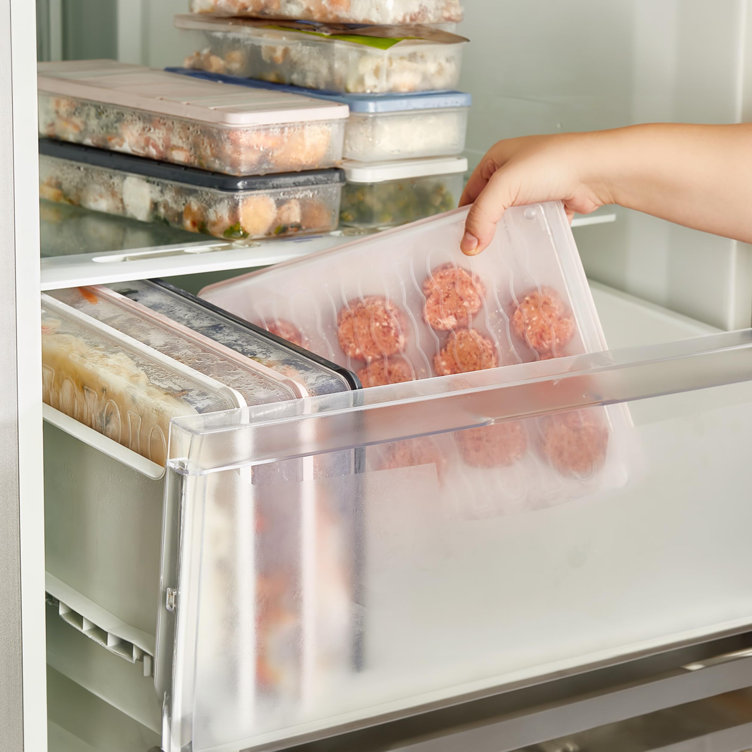Selka Home - Airtight Food Storage Containers with Lids, Refrigerator Organizers and Storage, Nora 2 Piece - Large Size 76 Oz (2,25 Liter), Ecru