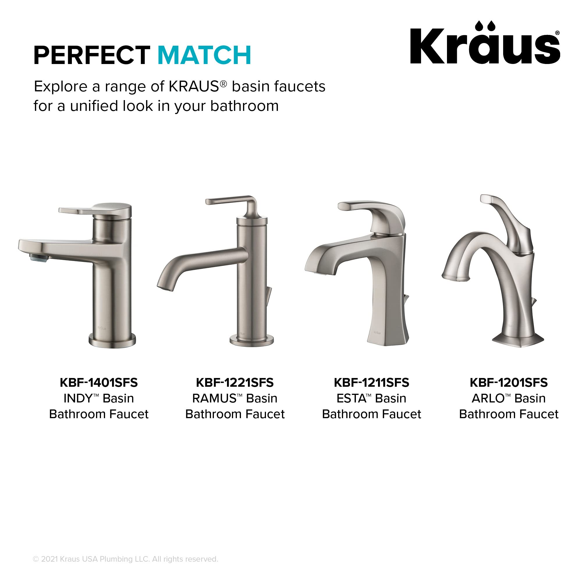 KRAUS Pop-Up Drain for Bathroom Sink with Overflow in Spot-Free Stainless Steel, PU-11SFS
