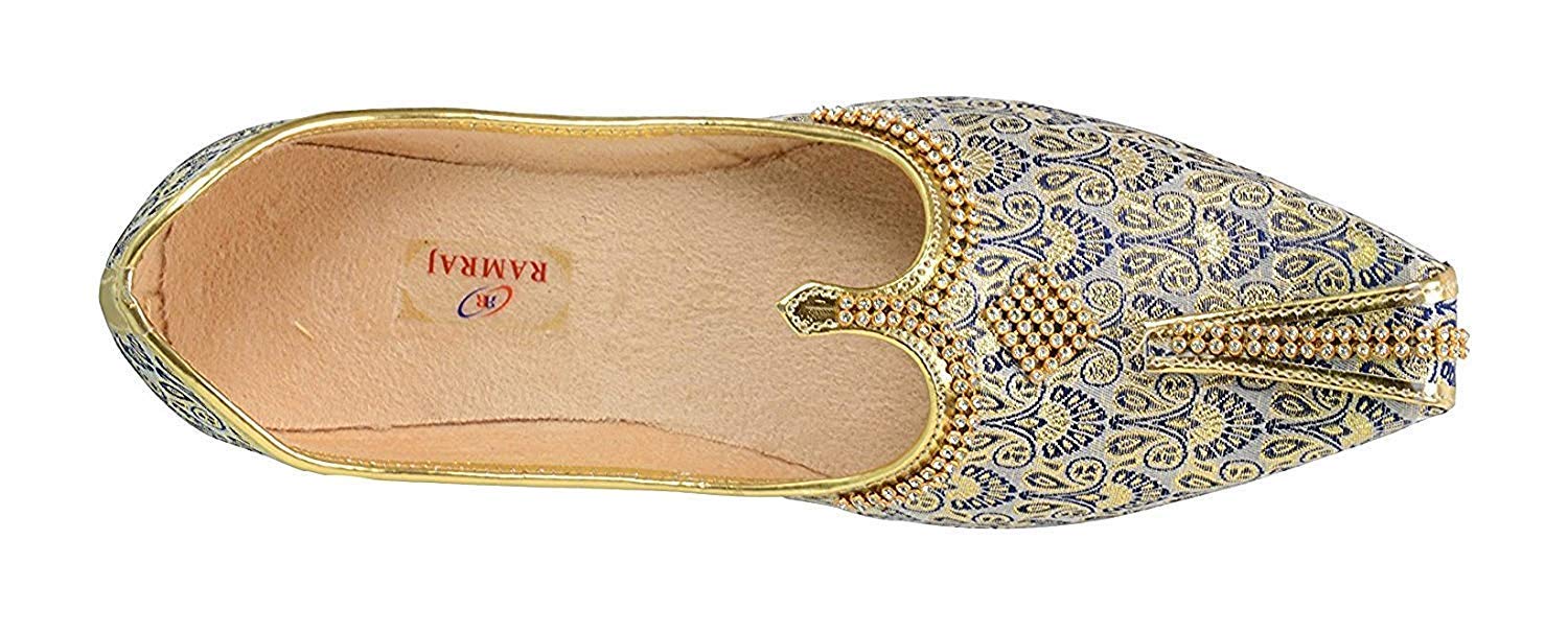 Indian Fabriic Store Men's Jutti Blue