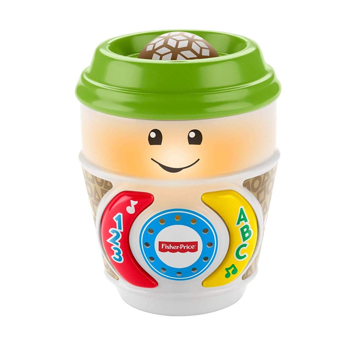Fisher-Price GHJ04 Laugh & Learn On-The-Glow Coffee Cup, Interactive Baby Toy, Multicolour