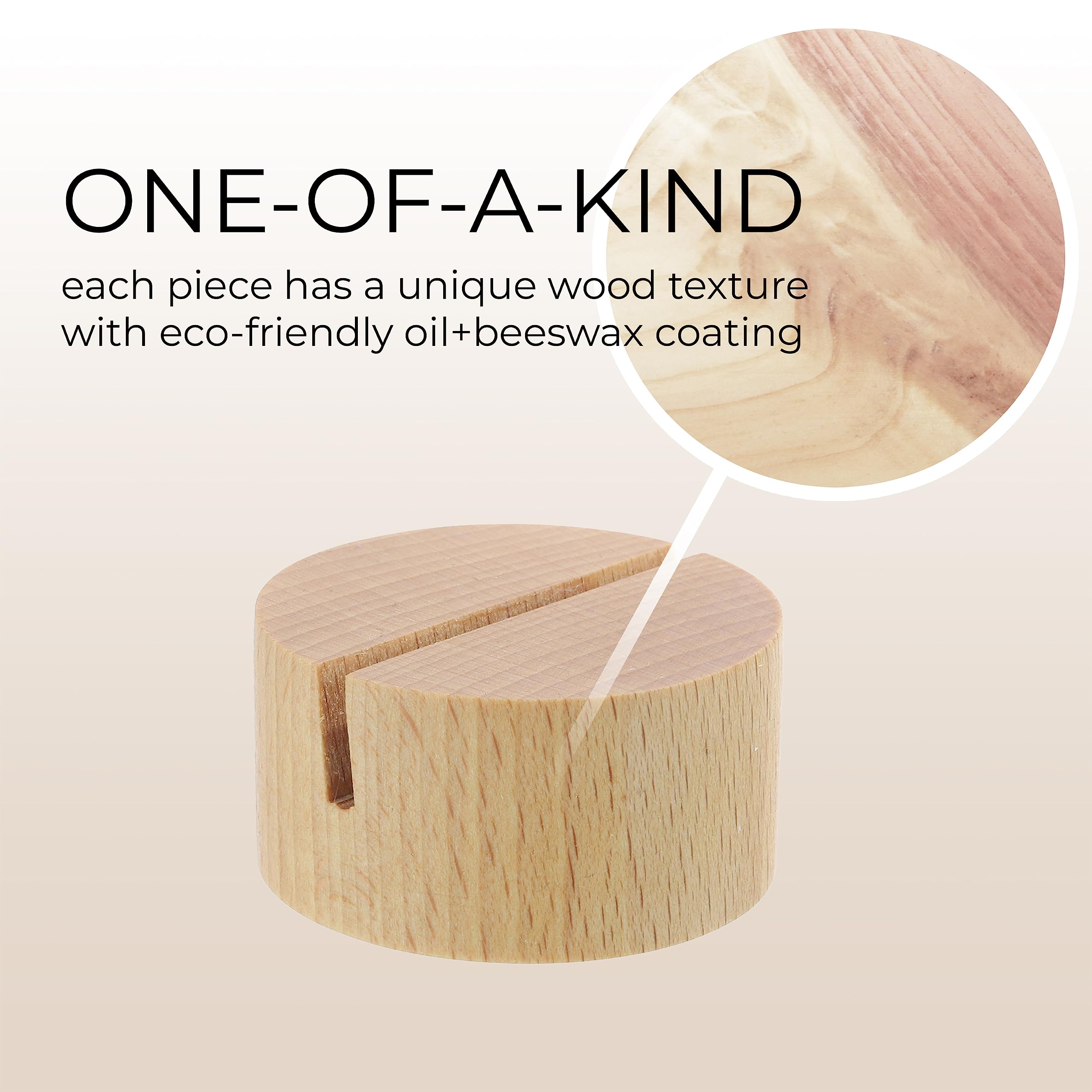 Round Wood Card Holder Set Of 3