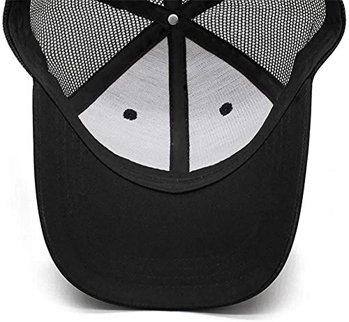 Flames Wolf Trucker Hats for Men Women Summer Mesh Baseball Caps Snapback Adjustable Black