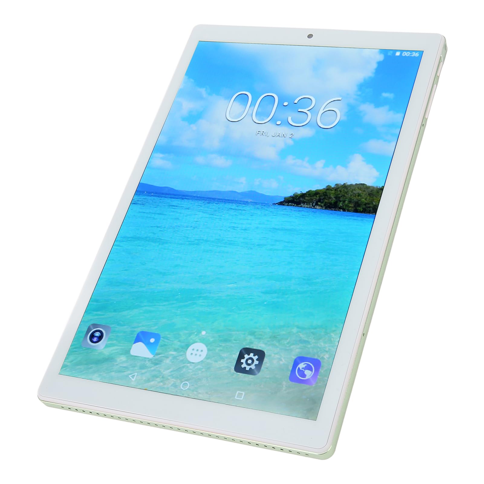 Honio HD Tablet, 10.1 Inch HD Tablet Front 5MP Rear 8MP Octacore Processor USB C Port US Plug 100β240V Support 5G WiFi (Green)
