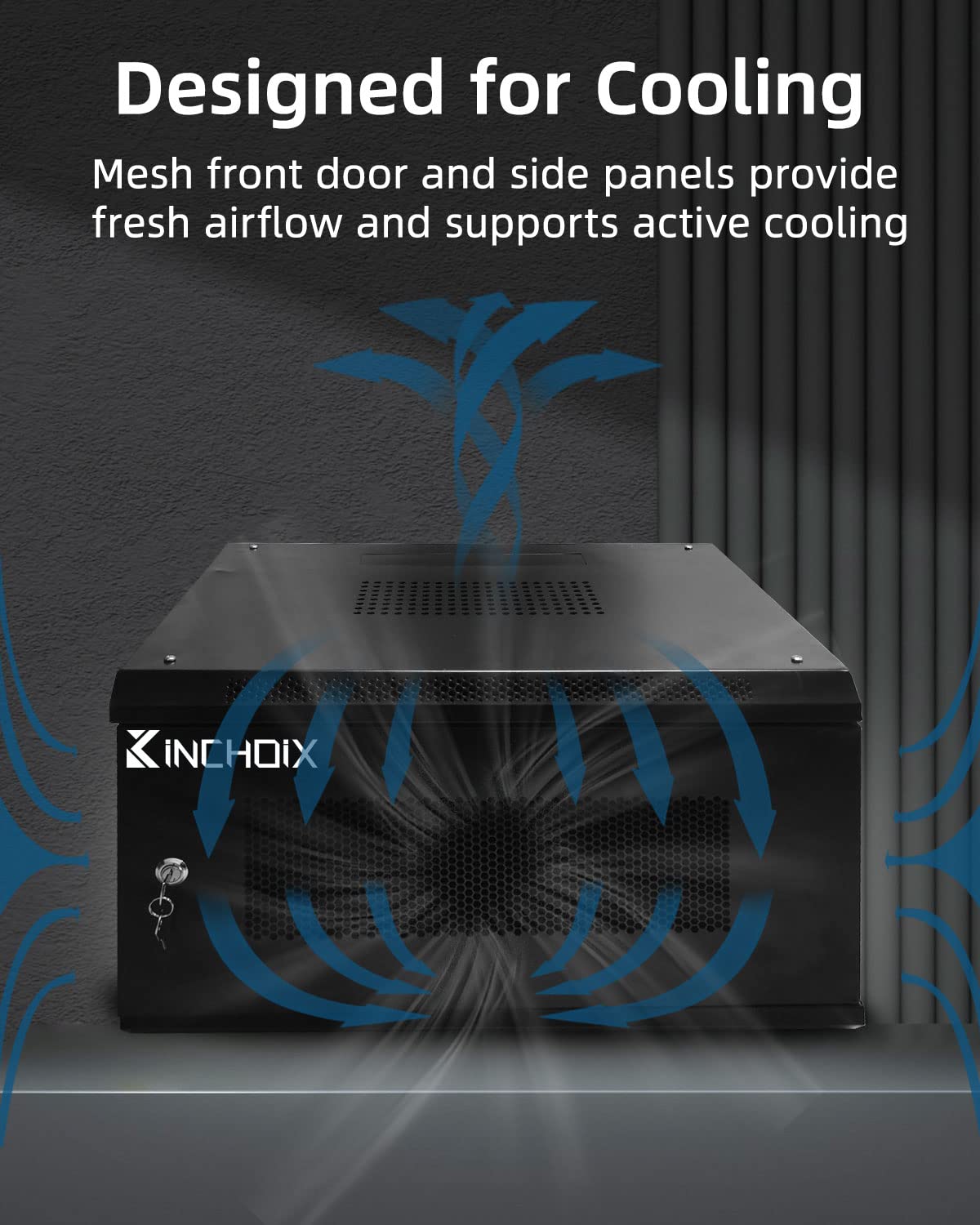 Kinchoix 6U 19-Inch Wall Mount Server Cabinet, Depth Server Rack Vented Locking Computer