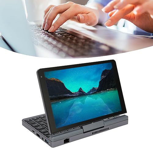 Honio Mini Laptop Touch Screen 8 Inch Full Feature Laptop PC 100-240V LPDDR5 12GB RAM Work Portable for Windows 10 11 Compatible (12GB+512GB US Plug)