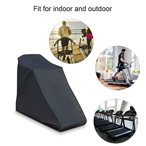 Treadmill Cover, Onlyme Treadmill Cover Waterproof Outdoor for Non-Folding Running Machine, Outdoor Indoor Treadmill Protective Cover from Dust (78 x 37 x 62 inch) Black