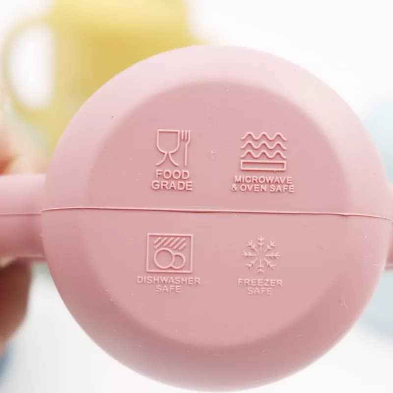 KIDSco. Silicone Baby Cup with Straw - Sippy Cup for 1 Year Old - Unbreakable Toddler Cups Spill proof - 100% Silicone Training Cup for Infants+toddlers - Sippy Cup with Handles (Bear)
