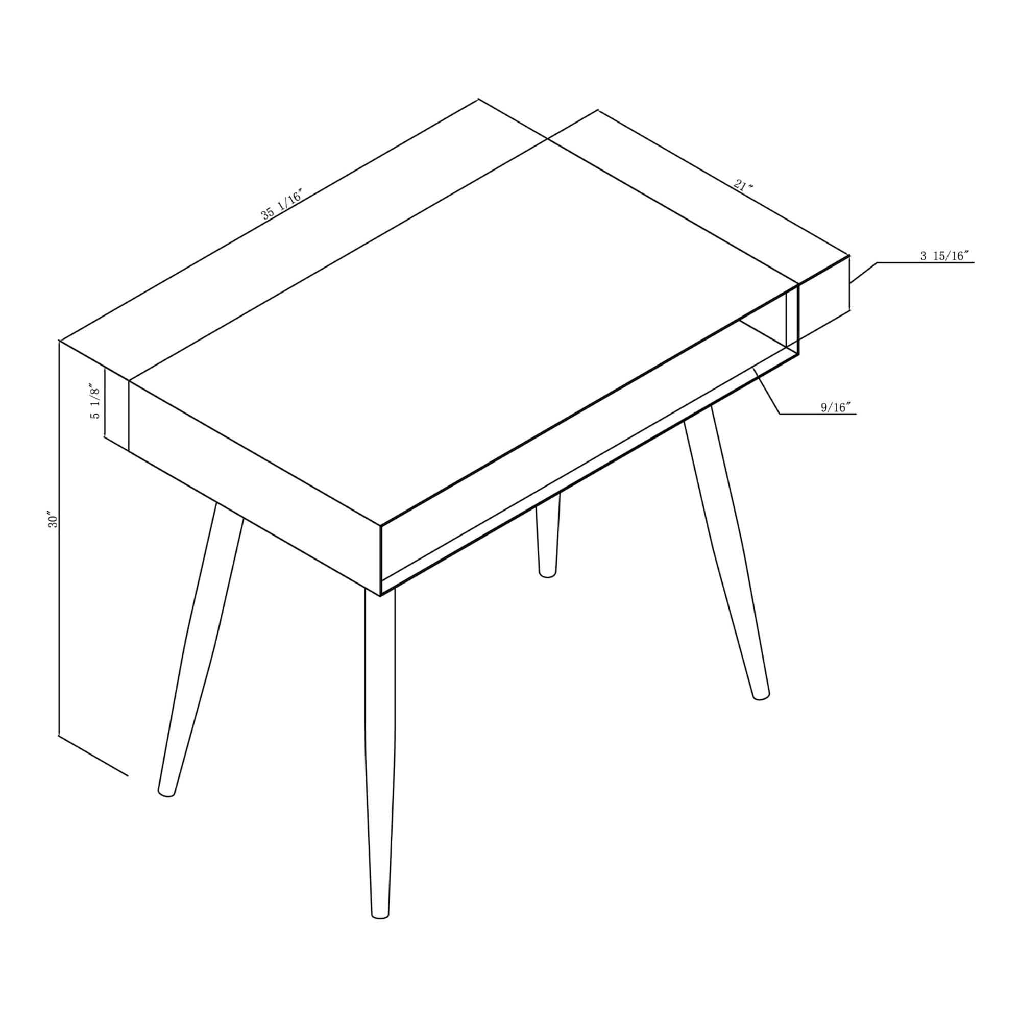 RealspaceĀ® Lanzi 35"W Student Computer Desk, White