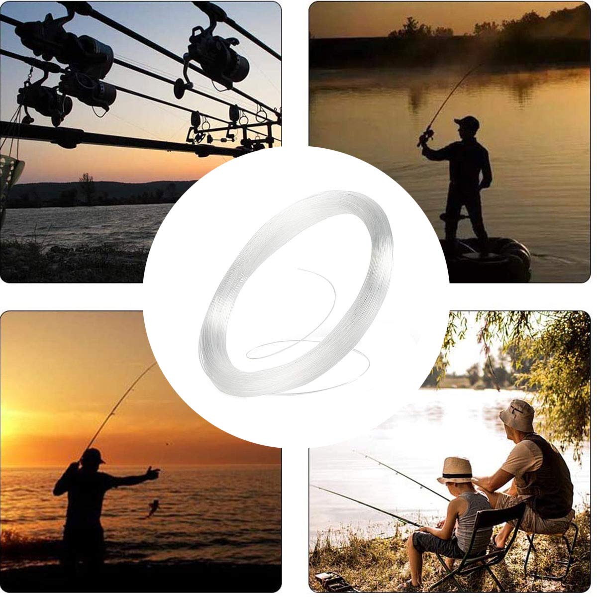 Fishing Line, 500 Meters Translucent Nylon String Cord(White)