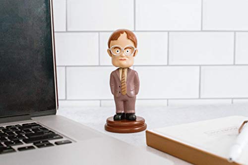 The Office Dwight Schrute Bobblehead Figure | Official The Office Bobblehead Dwight Schrute | The Office Merchandise Dwight Desk Decor Figures | 5.5 Inches Tall