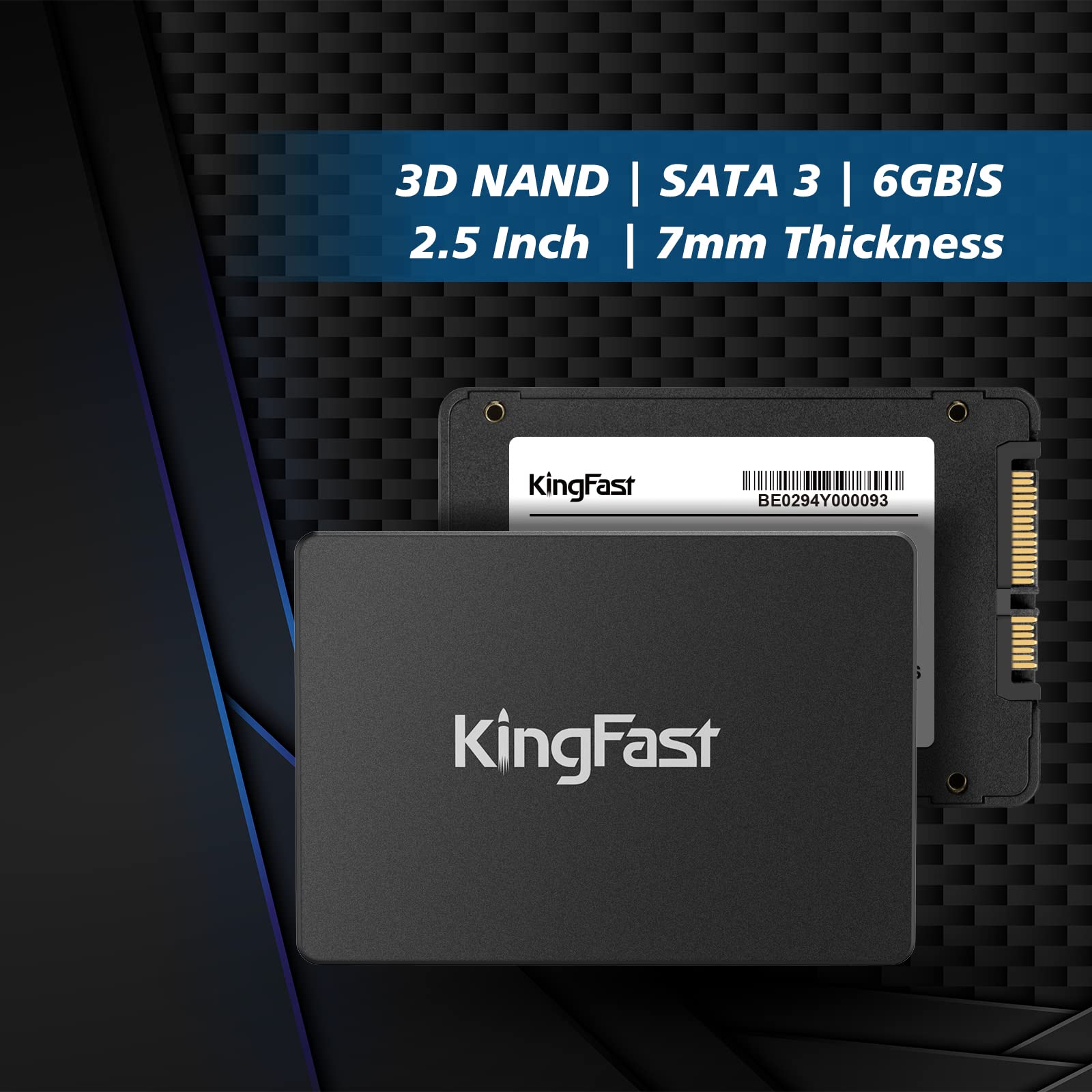 KingFast 512GB SSD SATA III 2.5 Inch Internal SSD - 6 Gb/s SSD Internal Hard Drive Up to 550 MB/s Compatible with Laptop & PC Desktop