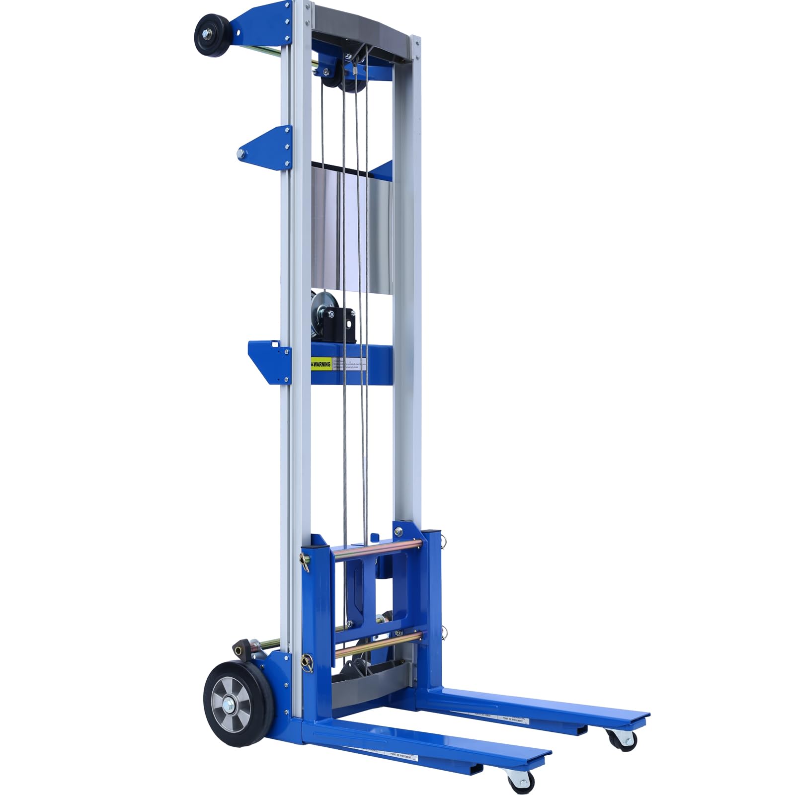 Miscoos Fixed Straddle Hand Winch Lift Truck, 34.6" Length, 24.8" Width, 66.9" Height, 500 lbs Capacity