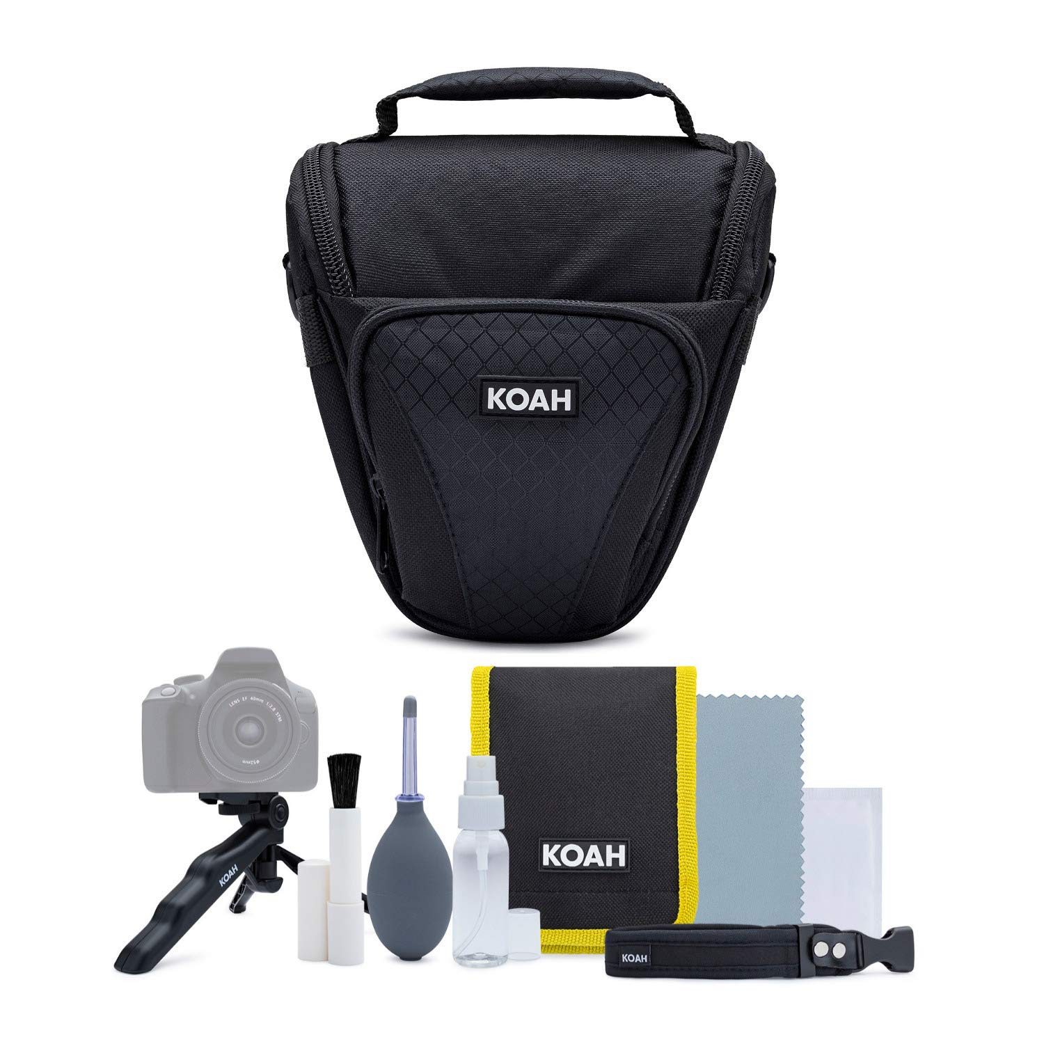 Kodak PIXPRO AZ255 Astro Zoom 16MP Digital Camera (Black) Bundle with 64GB Memory Card, High-Performance Alkaline AA Batteries (4-Pack), Camera Case and Accessory (4 Items)