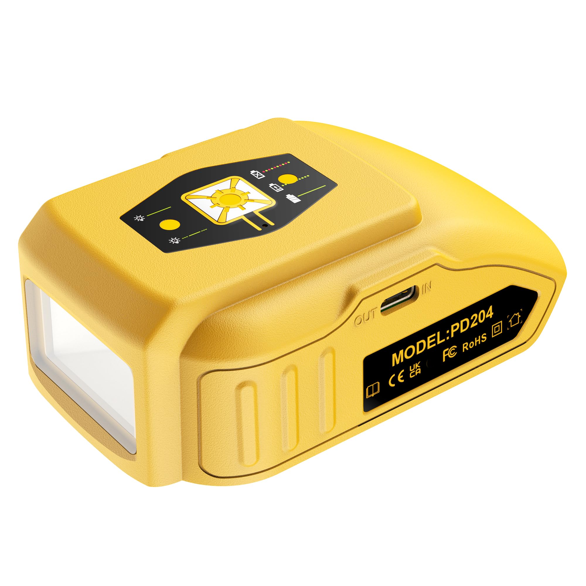 Rebicacate Portable USB Charger for Dewalt 20V Battery with USB C PD2.0 33W Output, Compatible with Dewalt Charger, Compatible with DCB204 DCB200 DCB205 Power Power Tools Lithium-Ion Battery