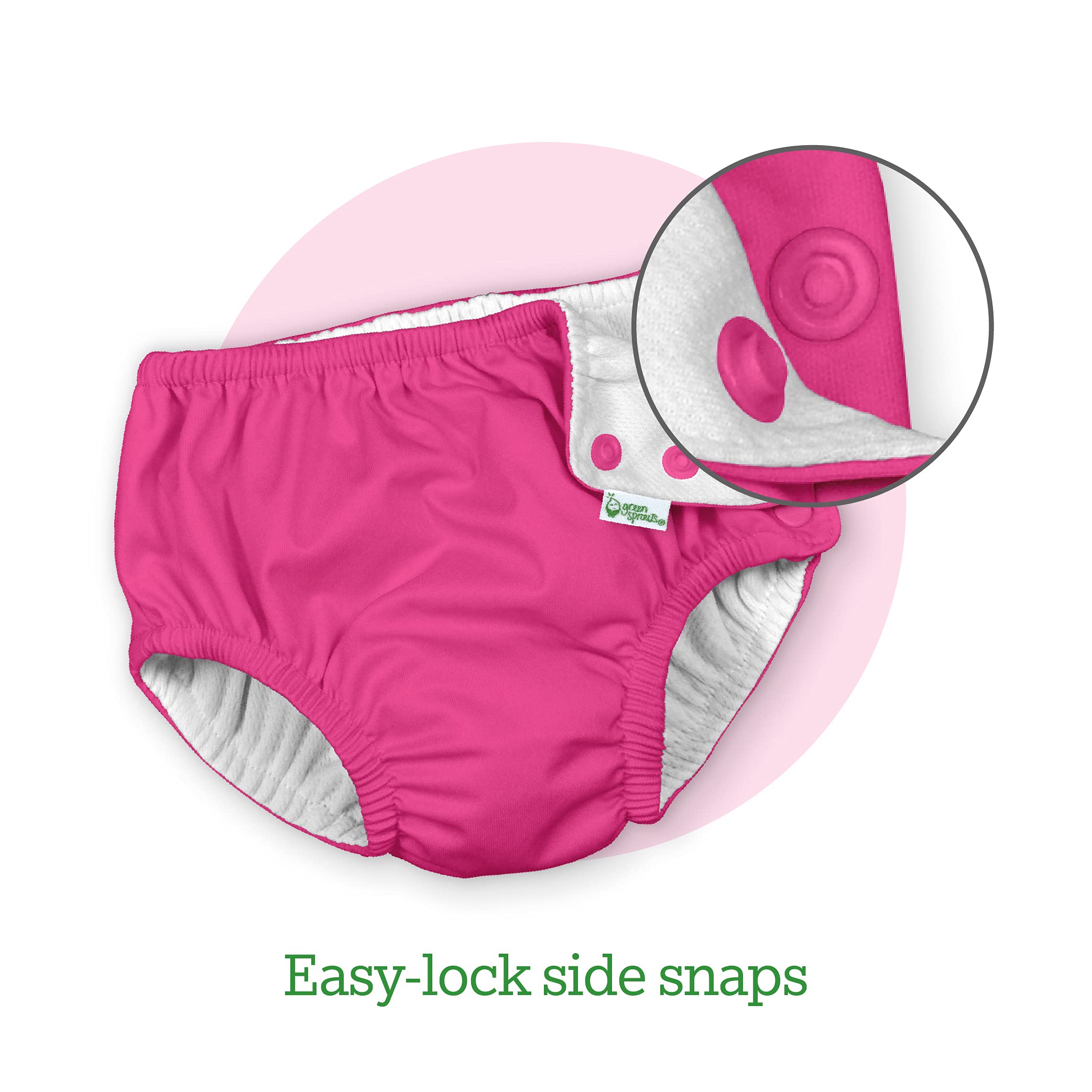 i Play (2 Pack) Girls Reusable Absorbent Baby Swim Diapers - Swimming Suit Bottom | No Other Diaper Necessary Coral 4T