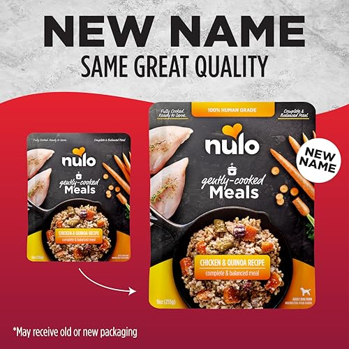 Nulo Gently-Cooked Meals Complete and Balanced Adult Wet Dog Food, Chicken & Quinoa, 9 Ounce, 8 Count