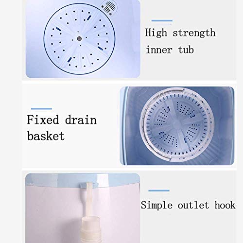 Full-Automatic Washing Machine Compact Laundry Washer Spin with Drain Pump (Color : Black-JoJo's Bizarre Adventure1)