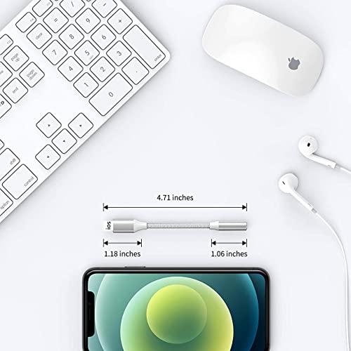 THYBDB Headphone Adapter for iPhone,to 3.5mm Headphone Jack Adapter, Audio Aux Jack Dongle Converter for iPhone 13 Pro max/13 Pro/13/12 Pro max/12 Pro/12/11 Pro/Max/X/Xs Max/XR/SE/7/8