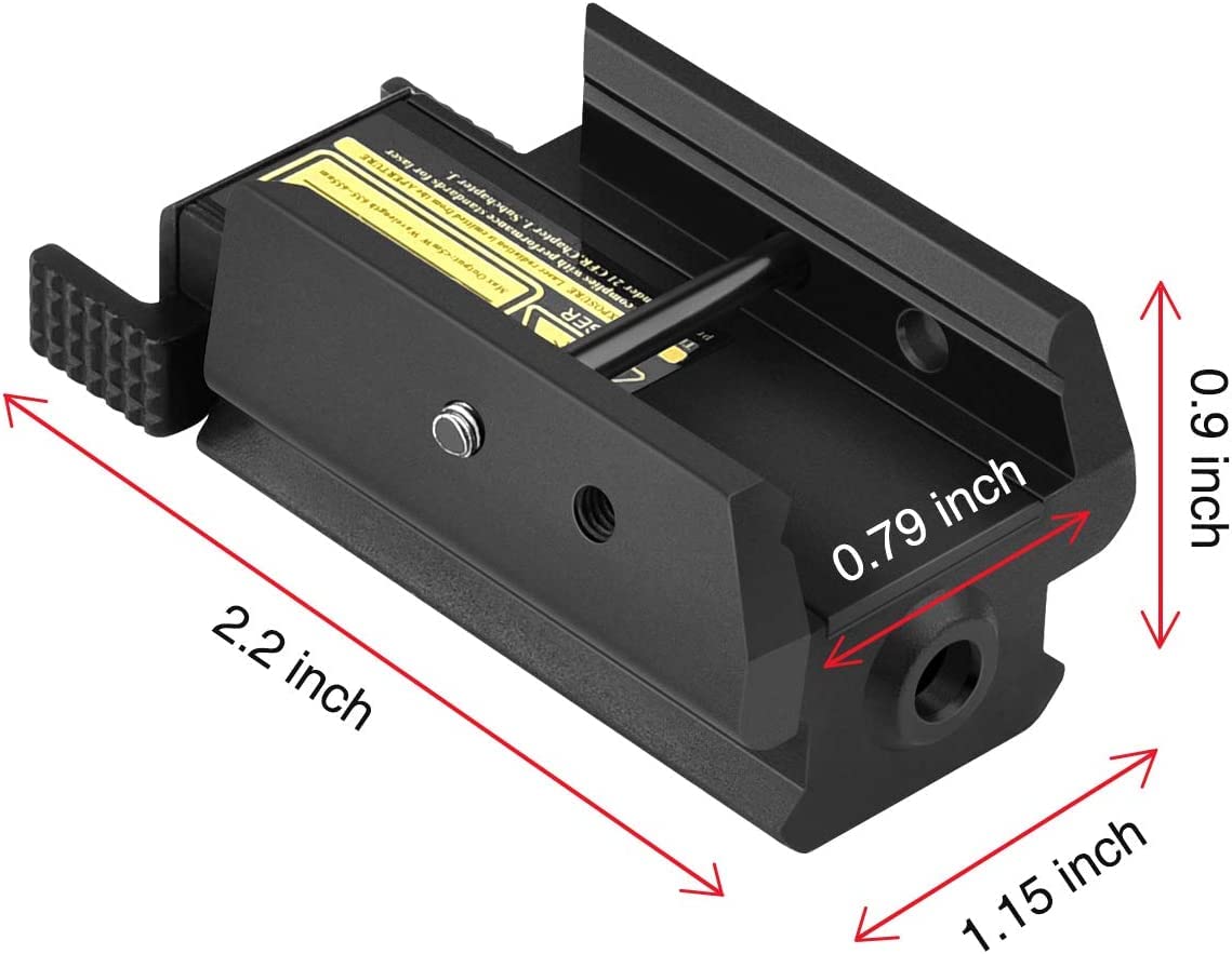 EZshoot Red Dot Laser Sight Tactical 20mm Standard Picatinny Weaver Rail for Pistol Handgun Gun Rifle