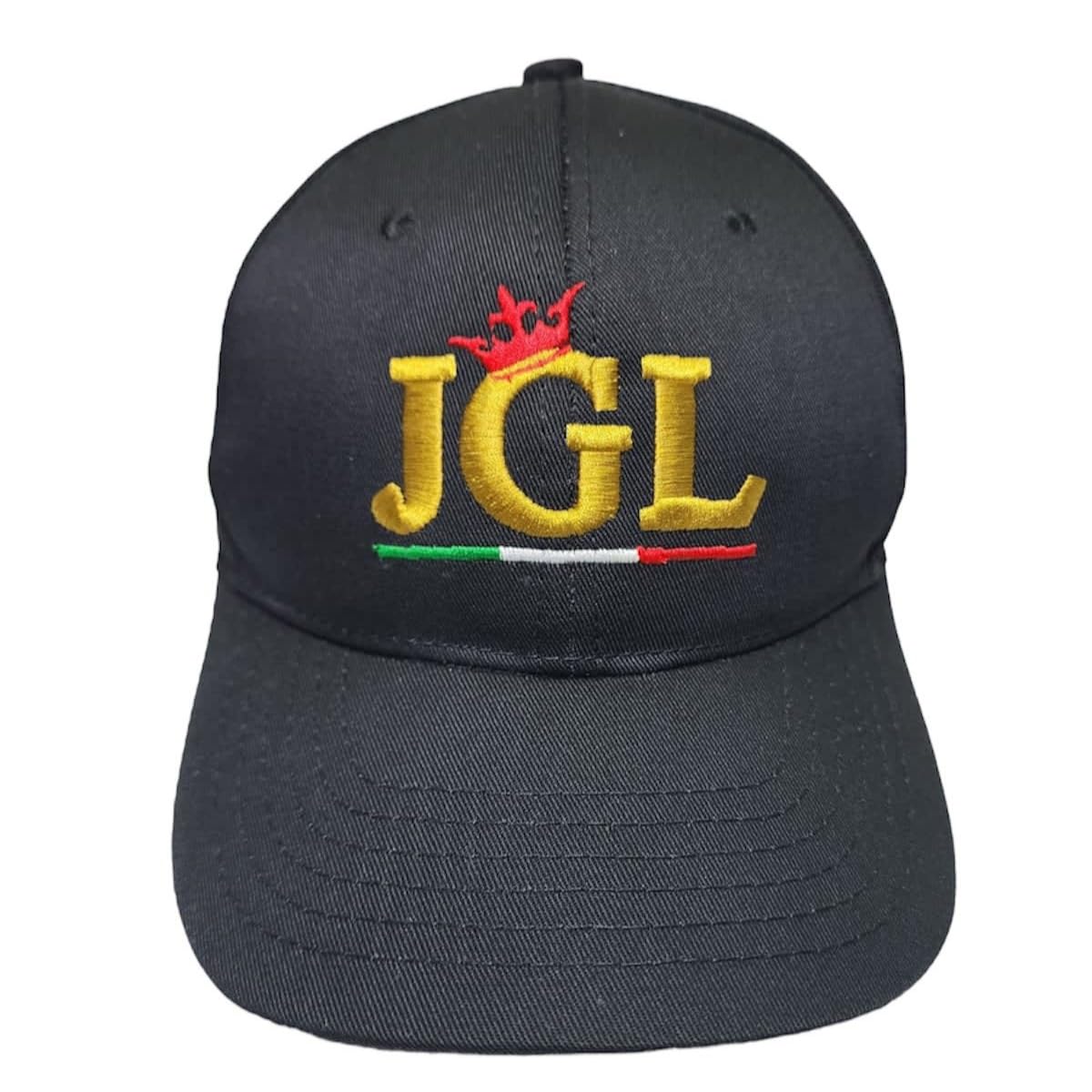 JGL Gorras del Chapo, Adjustable 6 Panel JGL Hats Black Blue White, El Chapo Hats for Men (Gold)