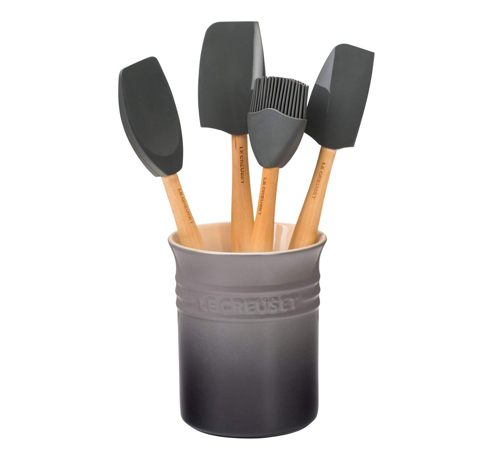 Le Creuset 20 Piece Kitchen Essentials Bundle with Cookbook - Oyster (Gray)