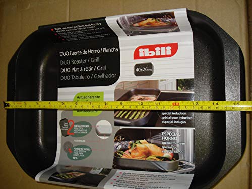 Ibili Duo Roaster/Grill, Cast Aluminium, Multi-Colour, 40 x 26 x 6.5 cm
