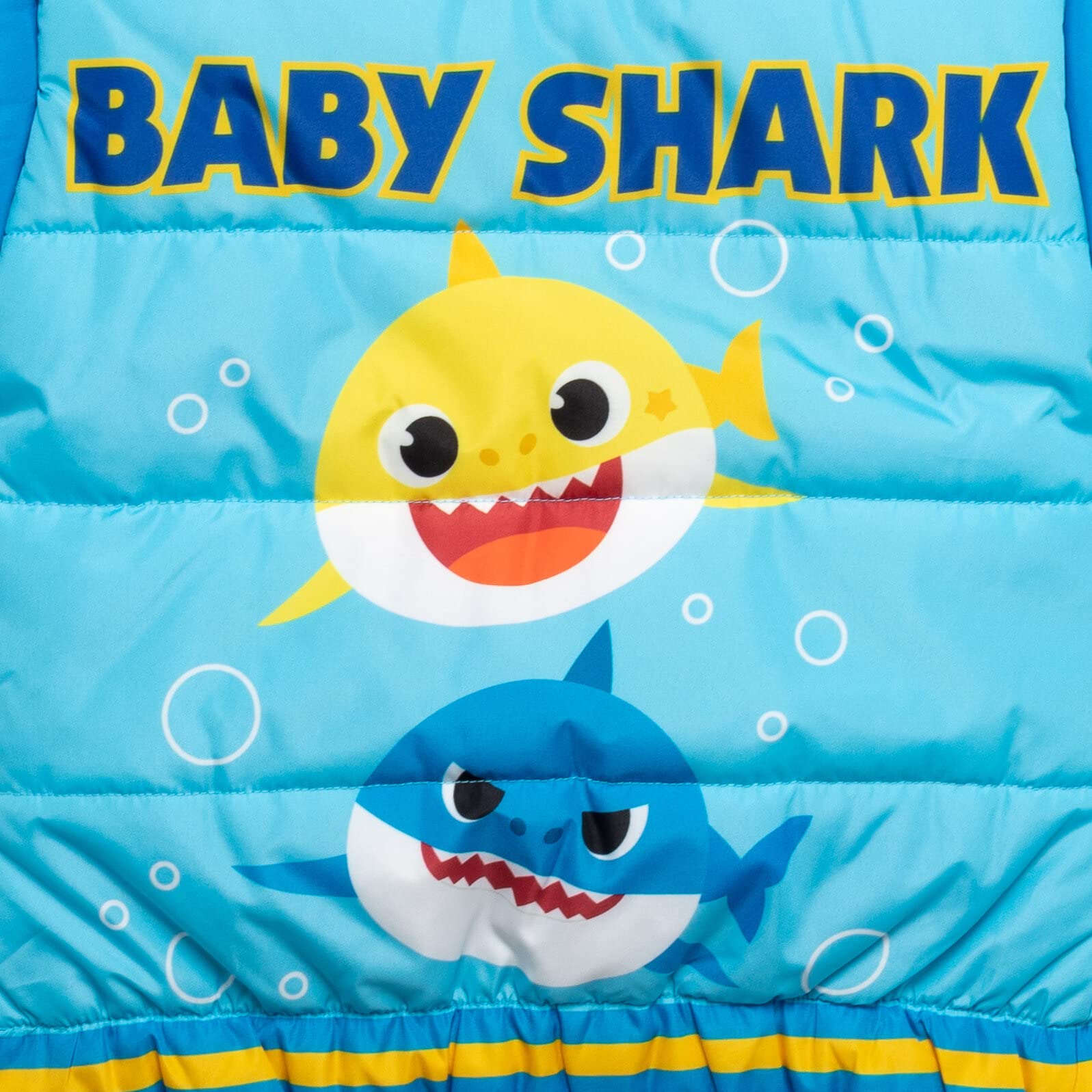 Pinkfong Baby Shark Daddy Shark Toddler Boys Zip Up Winter Coat Puffer Jacket Blue 3T