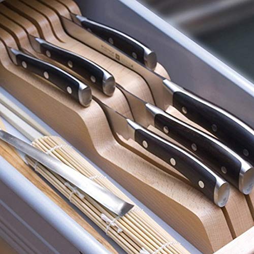 JHHDP Kitchen Knife Fruit Knife Knife Storage Rack Wooden Flat Knife Holder Wood Home Separate Artifact Home Kitchen